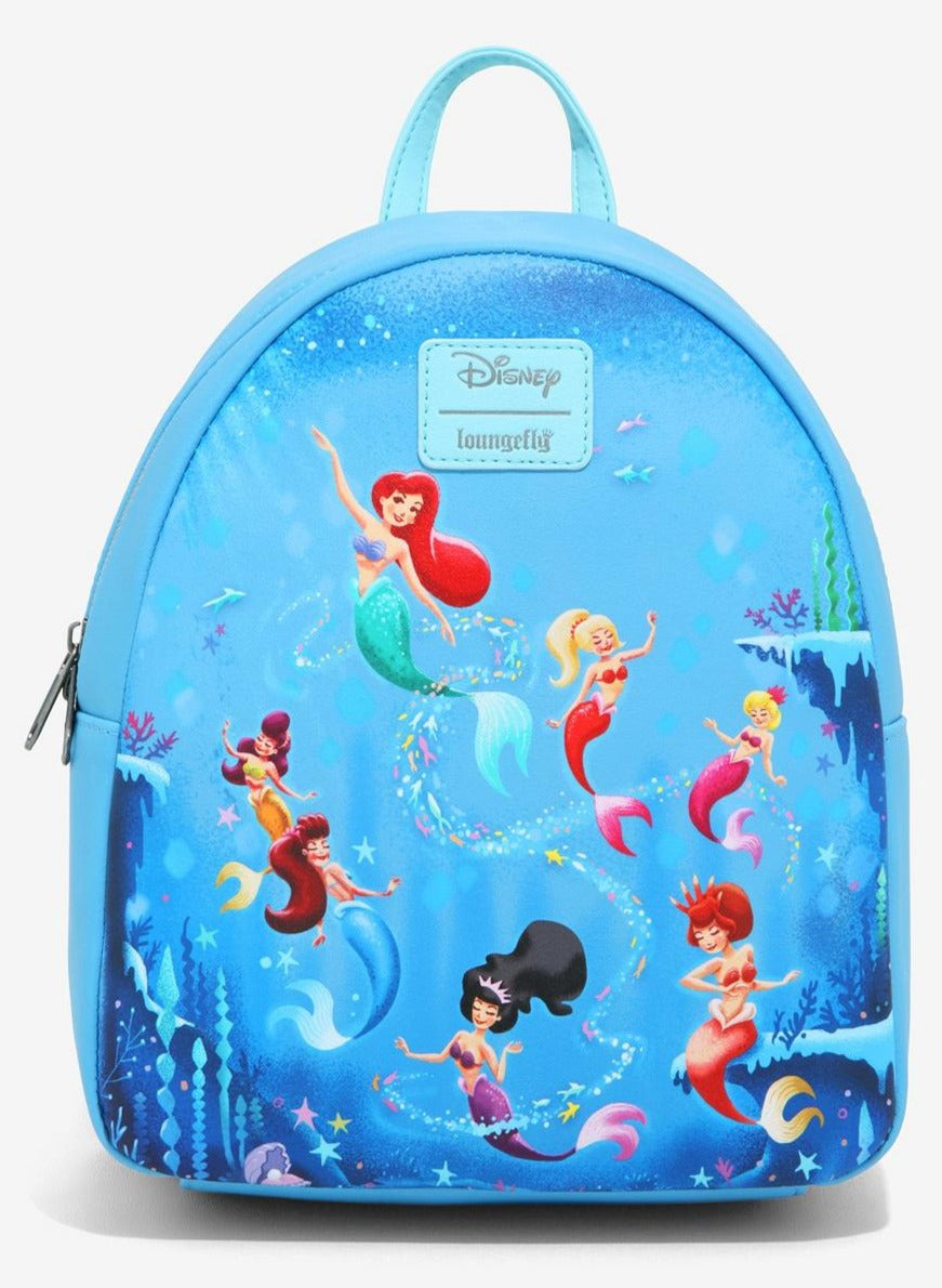 Disney Mini Backpack The Little Mermaid Ariel & Sisters Loungefly ...